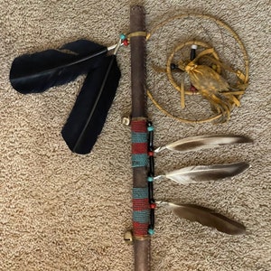 Long Hand Crafted Native American Dance Coup Stick Made by Clara ...
