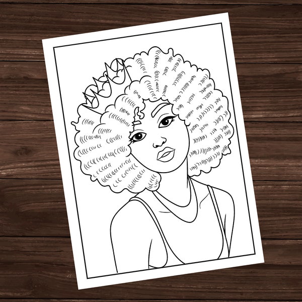 Black Queen Coloring - Etsy