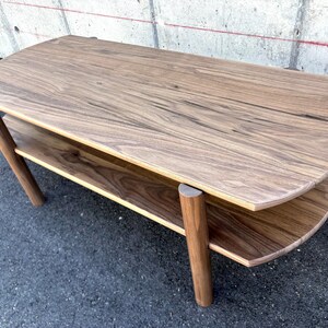 Solid Walnut Coffee Table Mid Centrury Modern Inspired - Etsy