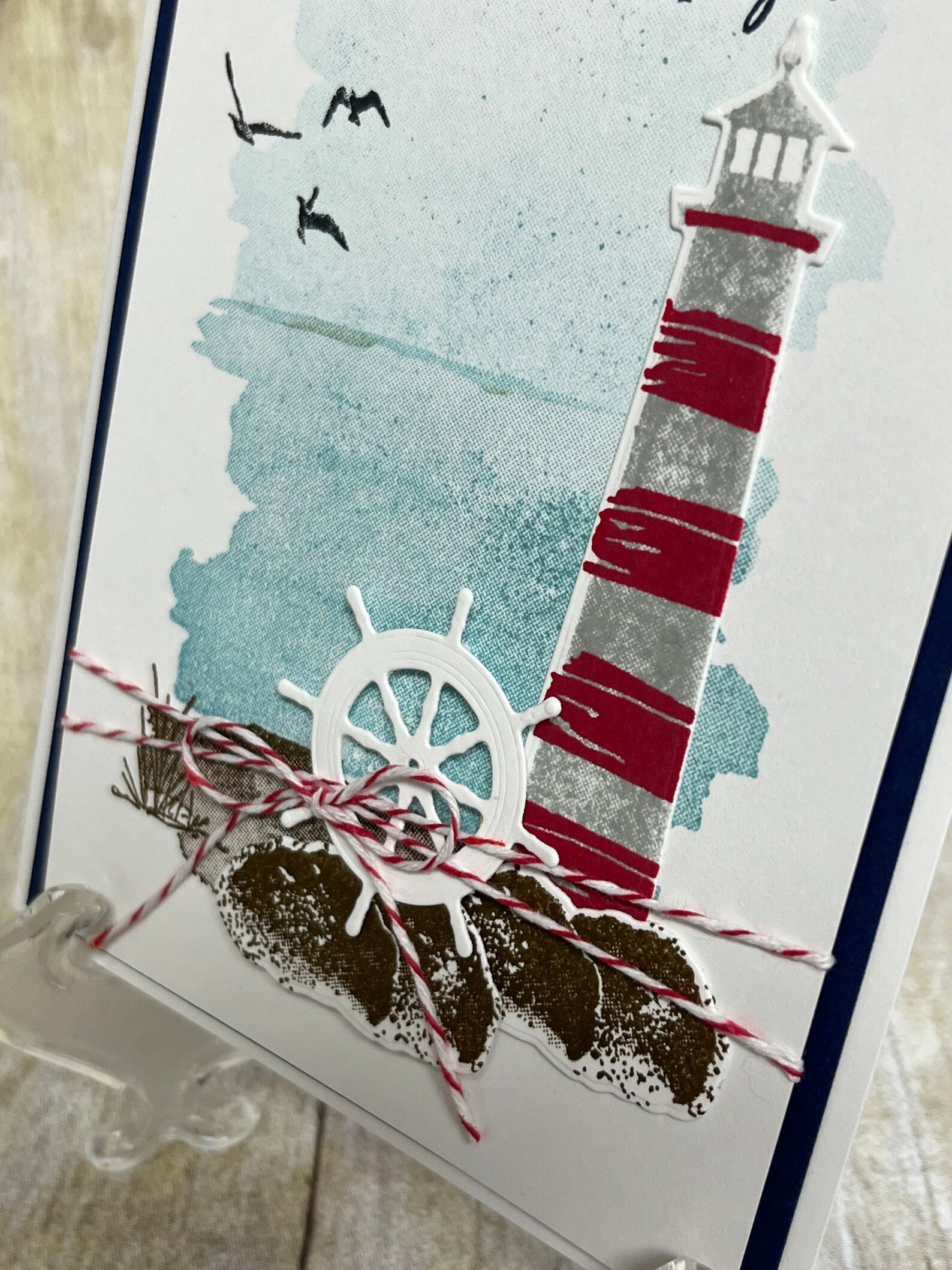 LIGHTHOUSE RETIREMENT GRADUATION Handstamped Greeting Card for Your New ...