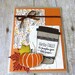 PUMPKIN SPICE LATTE Season Hello Fall! Hand Stamped Greeting Card - Etsy