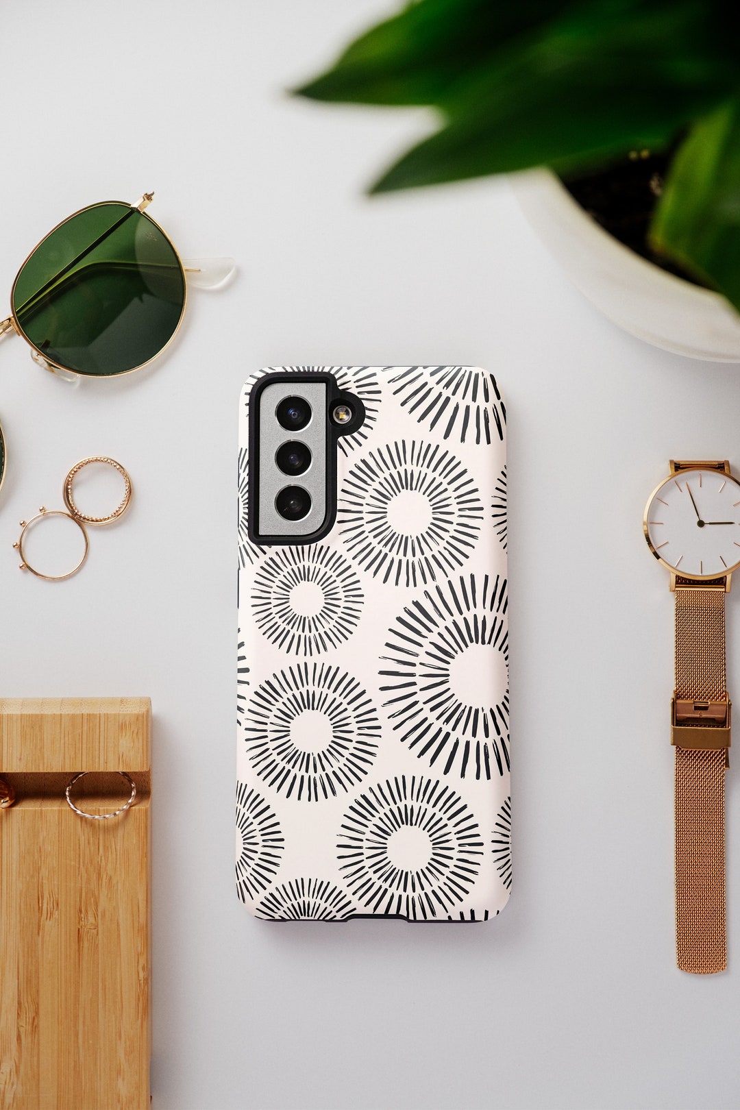Boho Abstract Geometric Phone Case Samsung Phone Case - Etsy