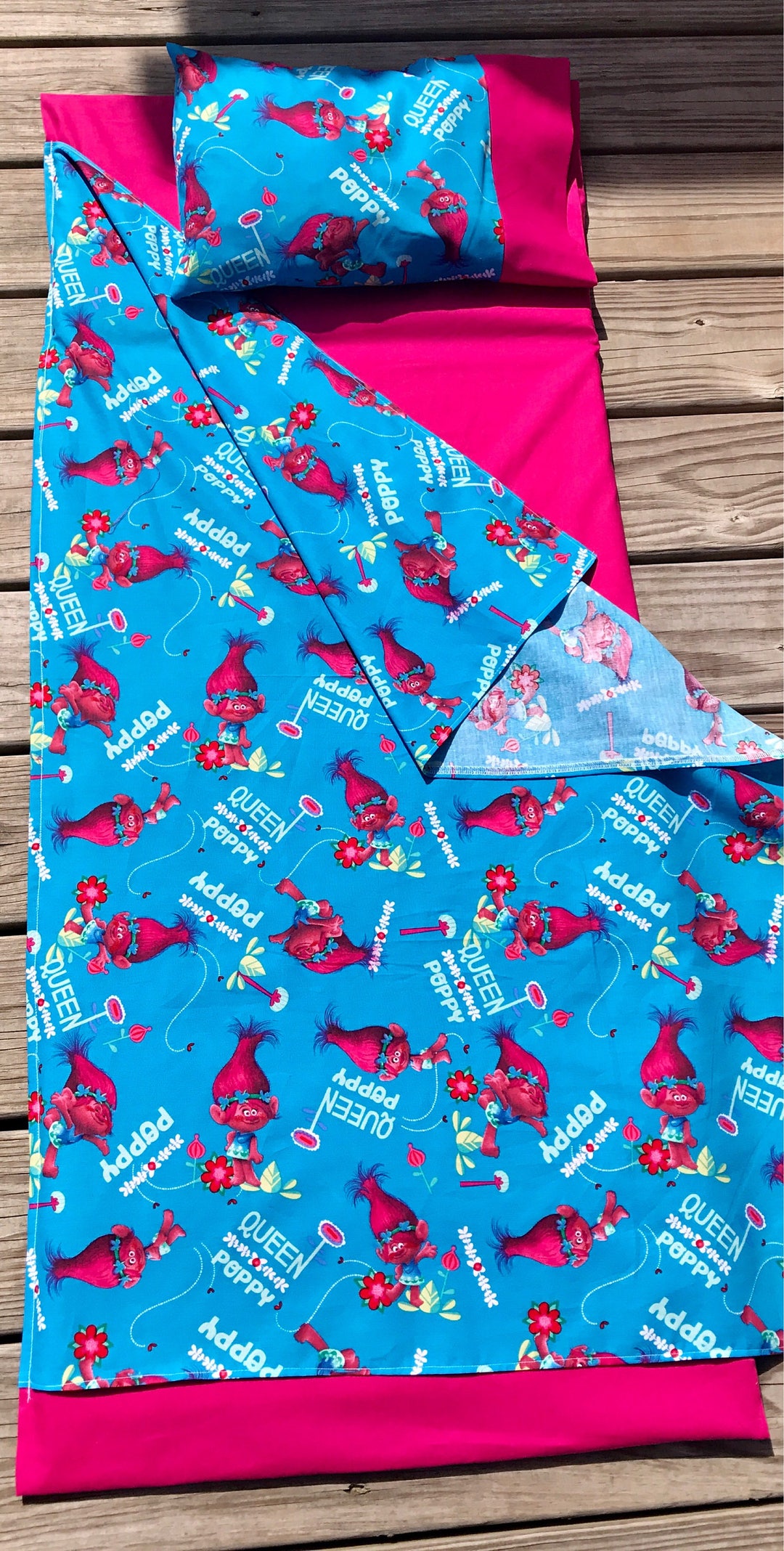Kindermat Covers With Attached Blanket and Pillowcase. Poppy - From ...