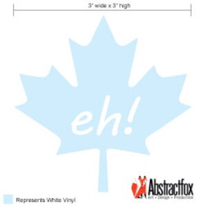 Canadian Eh Car Decal - Maple Leaf Car Sticker - Car Vinyl - Etsy