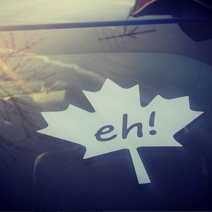 Canadian Eh Car Decal - Maple Leaf Car Sticker - Car Vinyl - Etsy