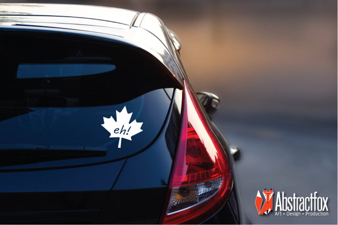 Canadian Eh Car Decal - Maple Leaf Car Sticker - Car Vinyl - Etsy