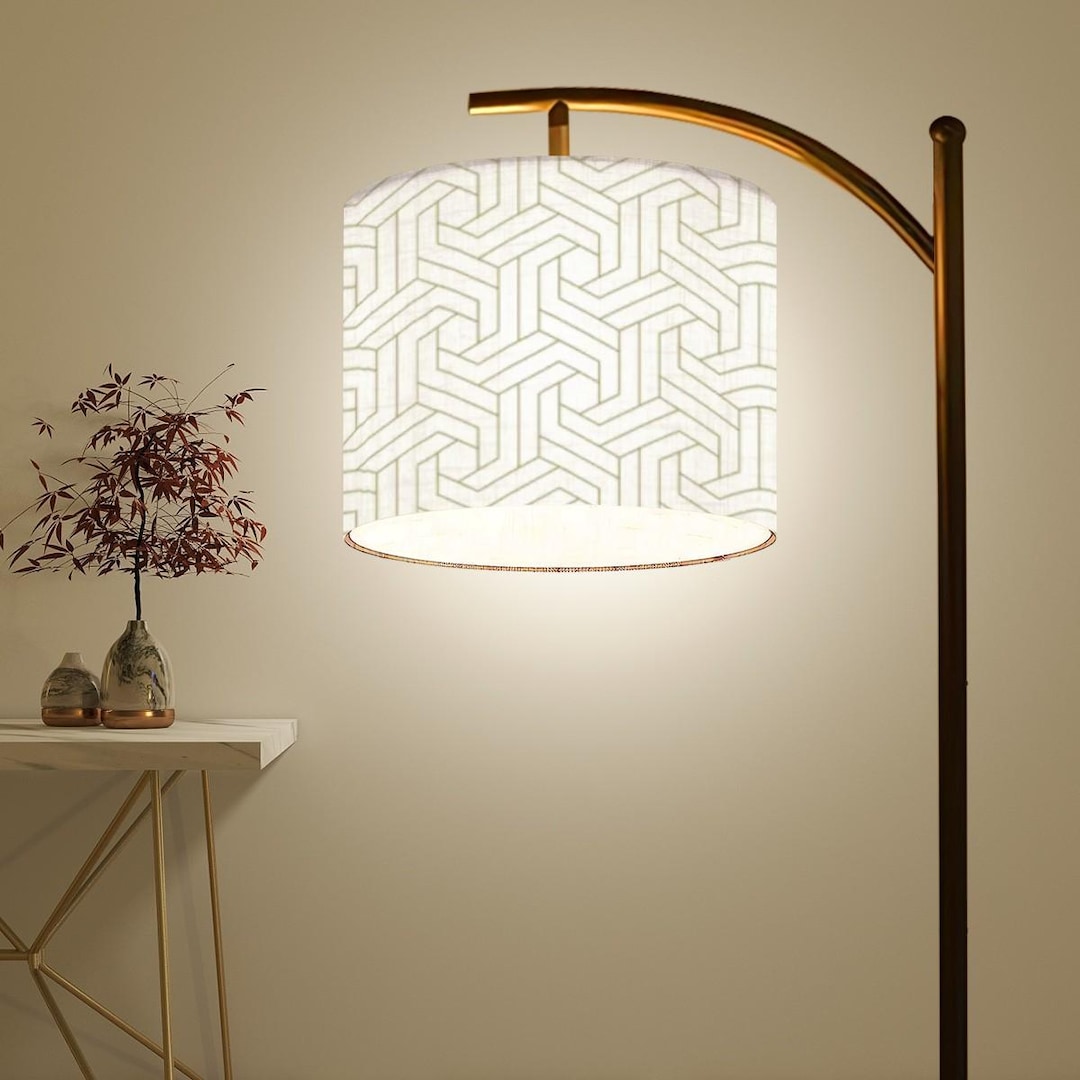 Geometric Arc Floor Lamp, Modern Statement Lighting With Retro Mid ...