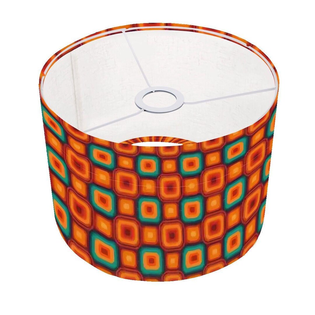 Retro 60s/70s Style Bright Lamp Shade - Vibrant Vintage Decor for Funky ...