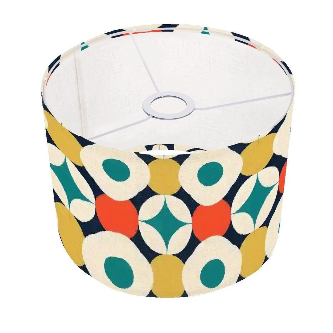 Retro Lamp Shade With 60s/70s Shapes Pattern – Mid-century Modern ...