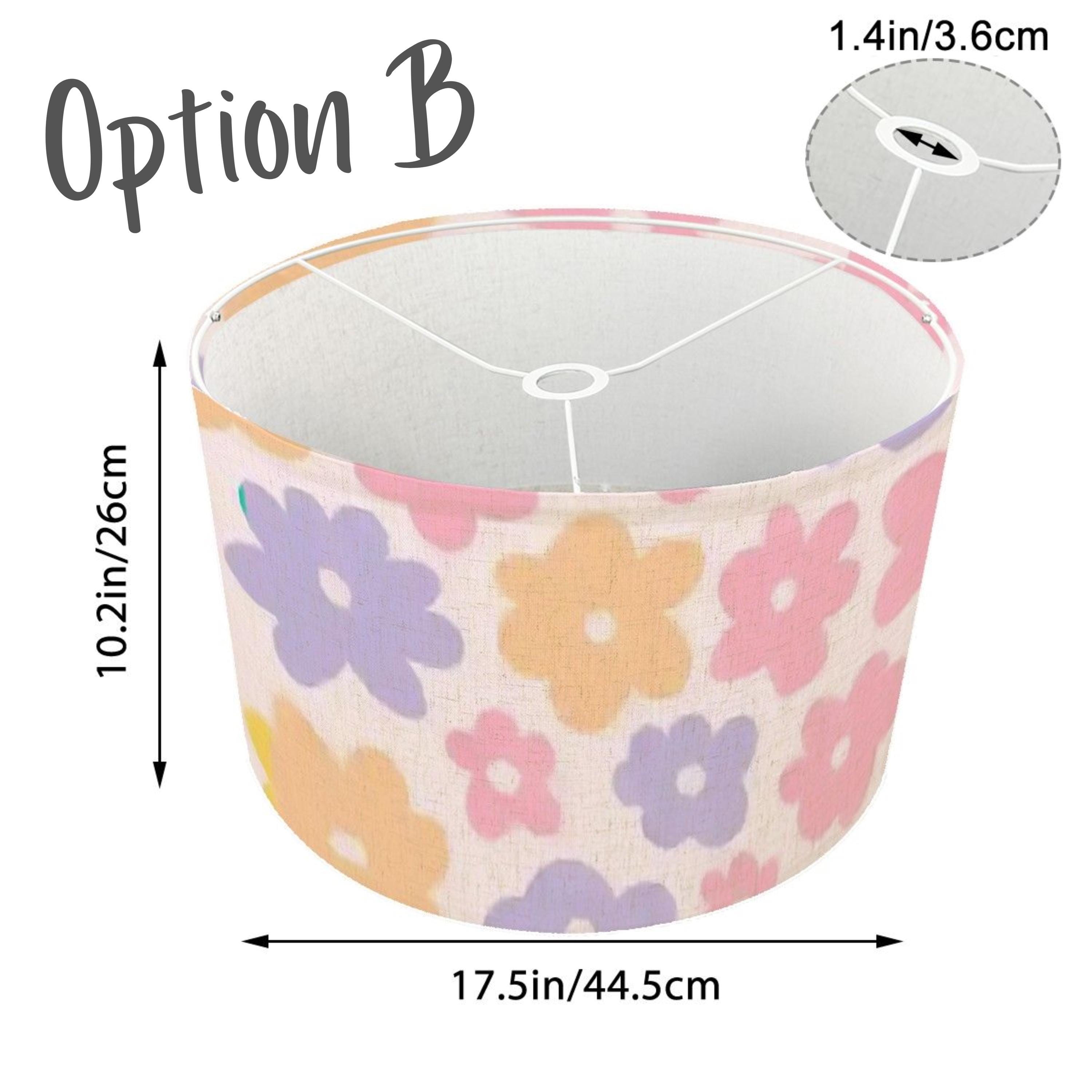 Floral Lamp Shade With Vintage Pink Pattern – Elegant Cottagecore ...