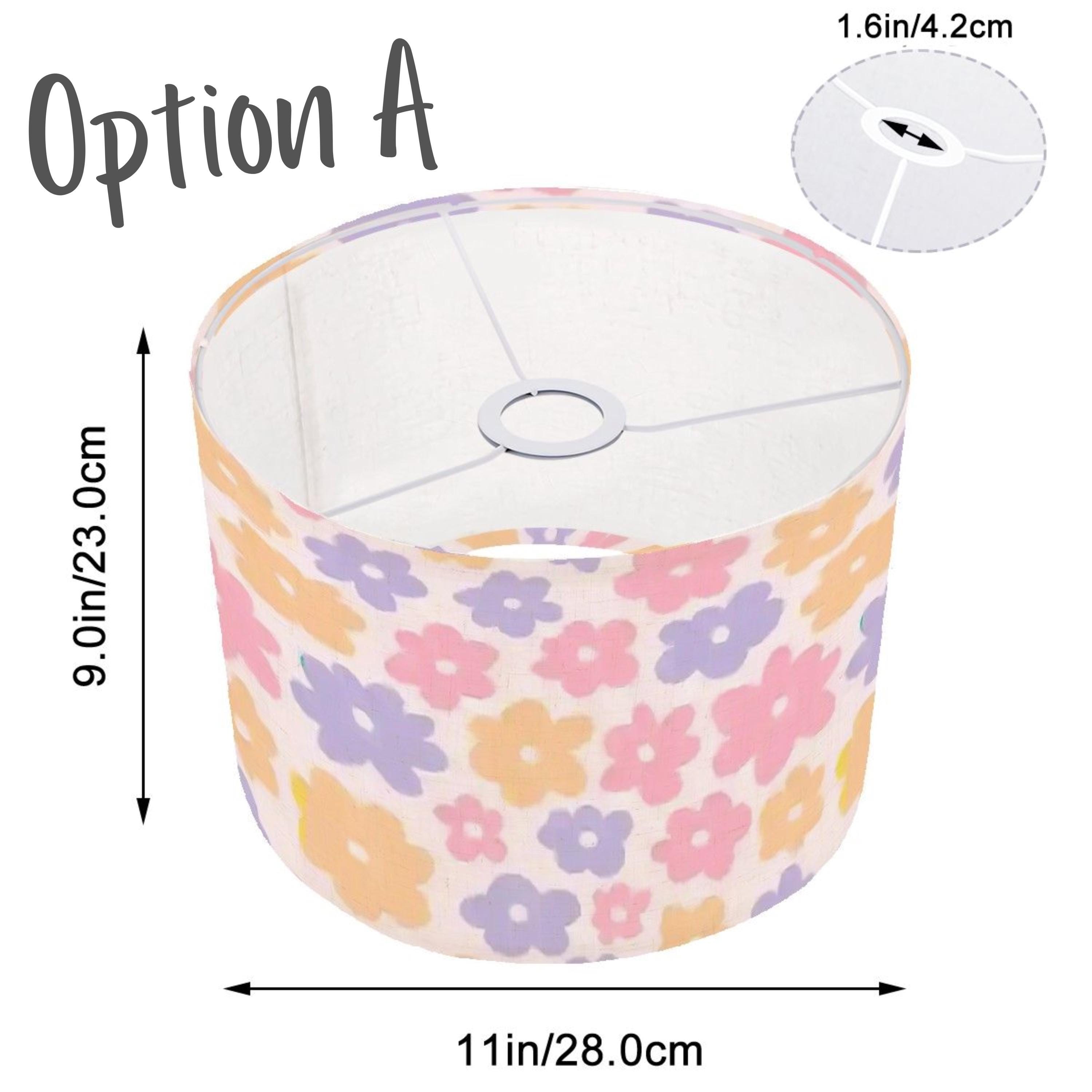 Floral Lamp Shade With Vintage Pink Pattern – Elegant Cottagecore ...