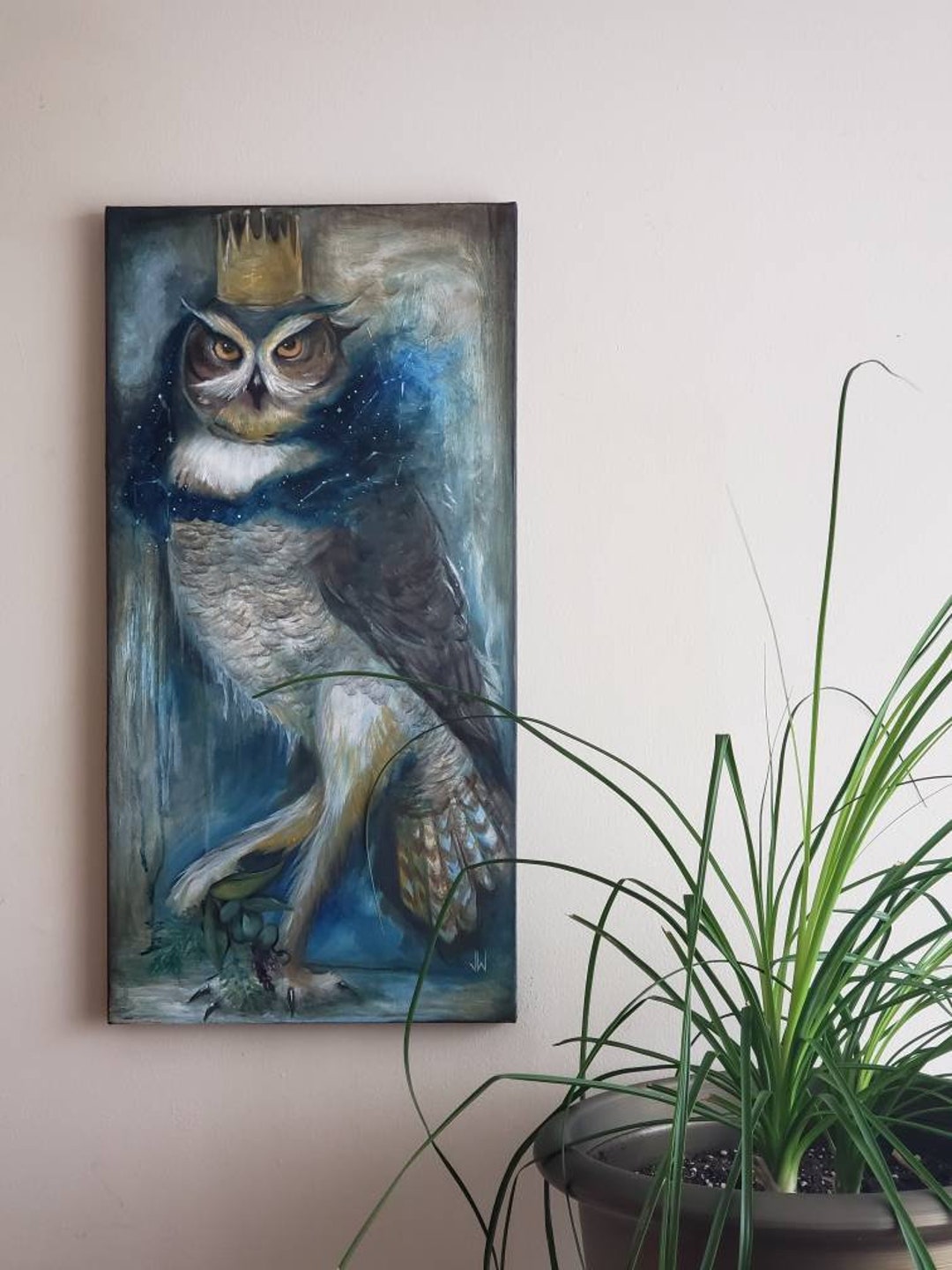 Stolas. Original Art Painting. Oil Painting. Demon Painting. - Etsy