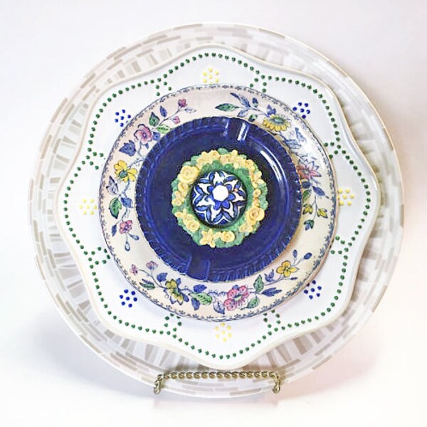 Glass Flower Plate - Etsy