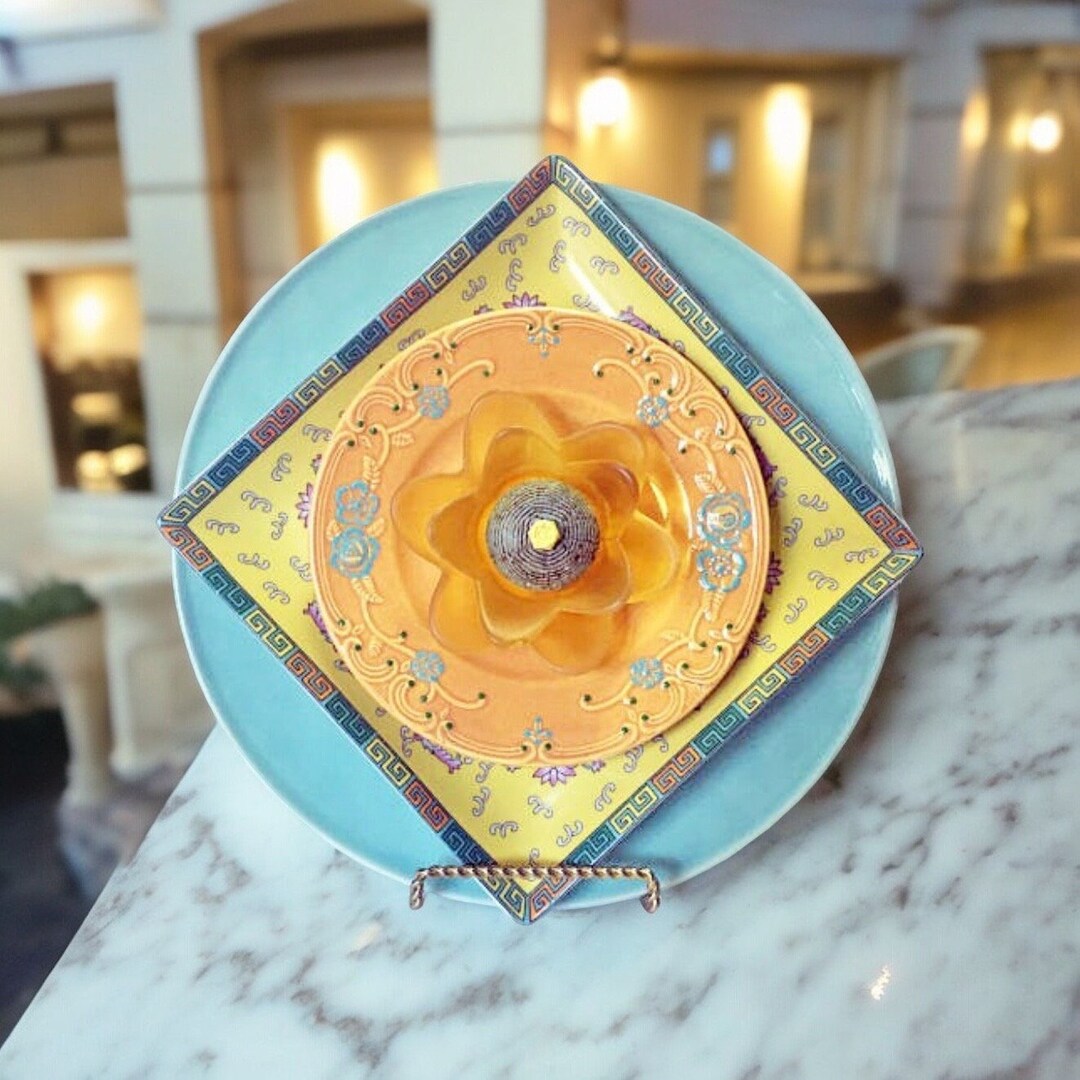 Outdoor Lawn Decor | Garden Flower | Plate Flowers | Outdoor Art ...