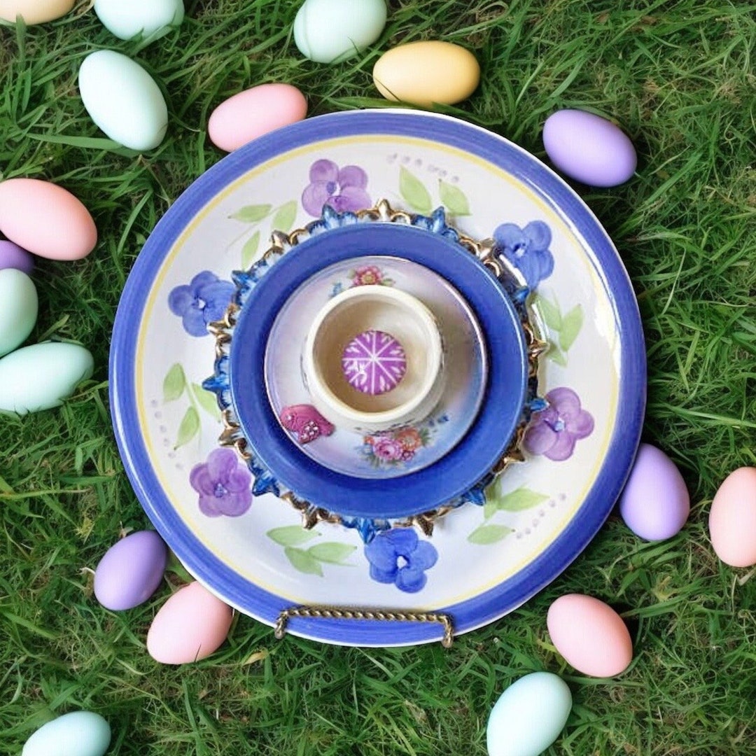 Garden Decor | Glass Garden Flower | Plate Flowers | Outdoor Art ...