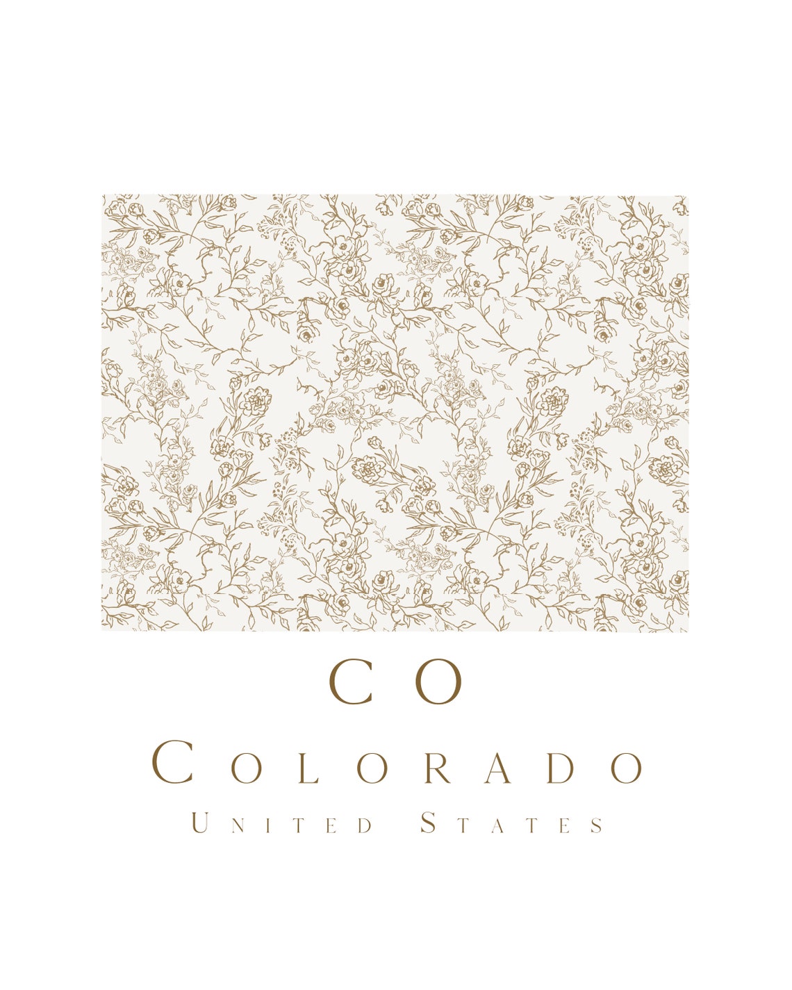 All 50 State Floral Prints Complete Set of 50 States Digital - Etsy