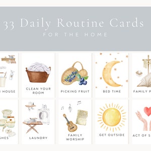 Daily Routine Homemaker Cards for the Home, Routine Cards, to Do Lists ...
