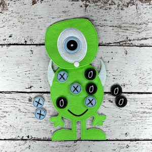 Monster Tic Tac Toe ITH Embroidery Design - Etsy