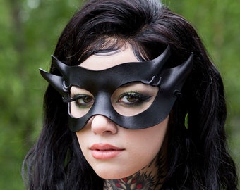 Leather and Lace Mask / Masquerade Mask / Mardi Gras Mask / Lace Mask ...
