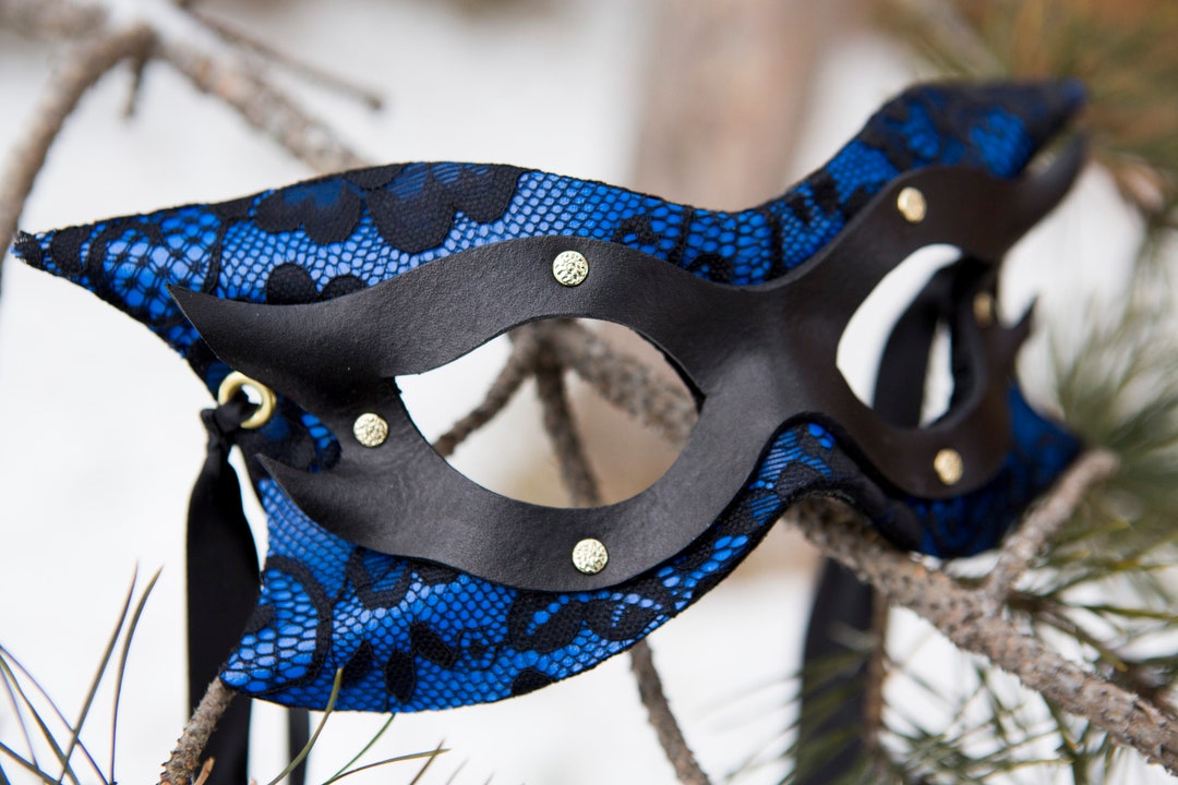 Leather and Lace Mask / Masquerade Mask / Mardi Gras Mask / Lace Mask ...