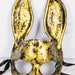 Black and Gold Leather Rabbit Mask / Leather Bunny Mask / - Etsy