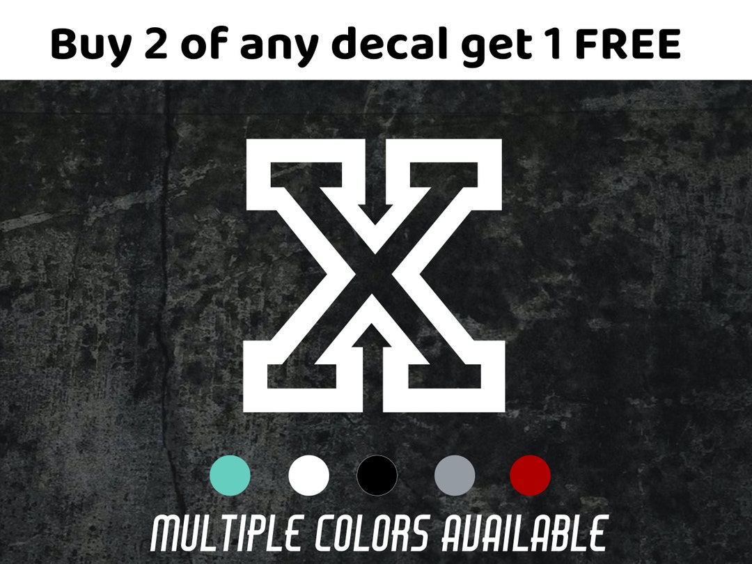 X Straight Edge Vinyl Decal - Etsy