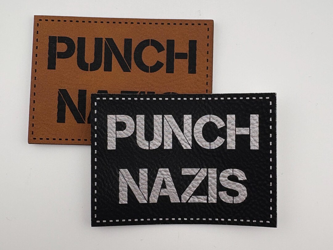 PUNCH NAZIS - Iron Front - Patch - Iron on - Vegan Materials - Etsy