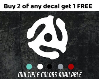 45 Vinyl Record Adapter Vinyl Decal Sticker 45 LP Phonograph - Etsy