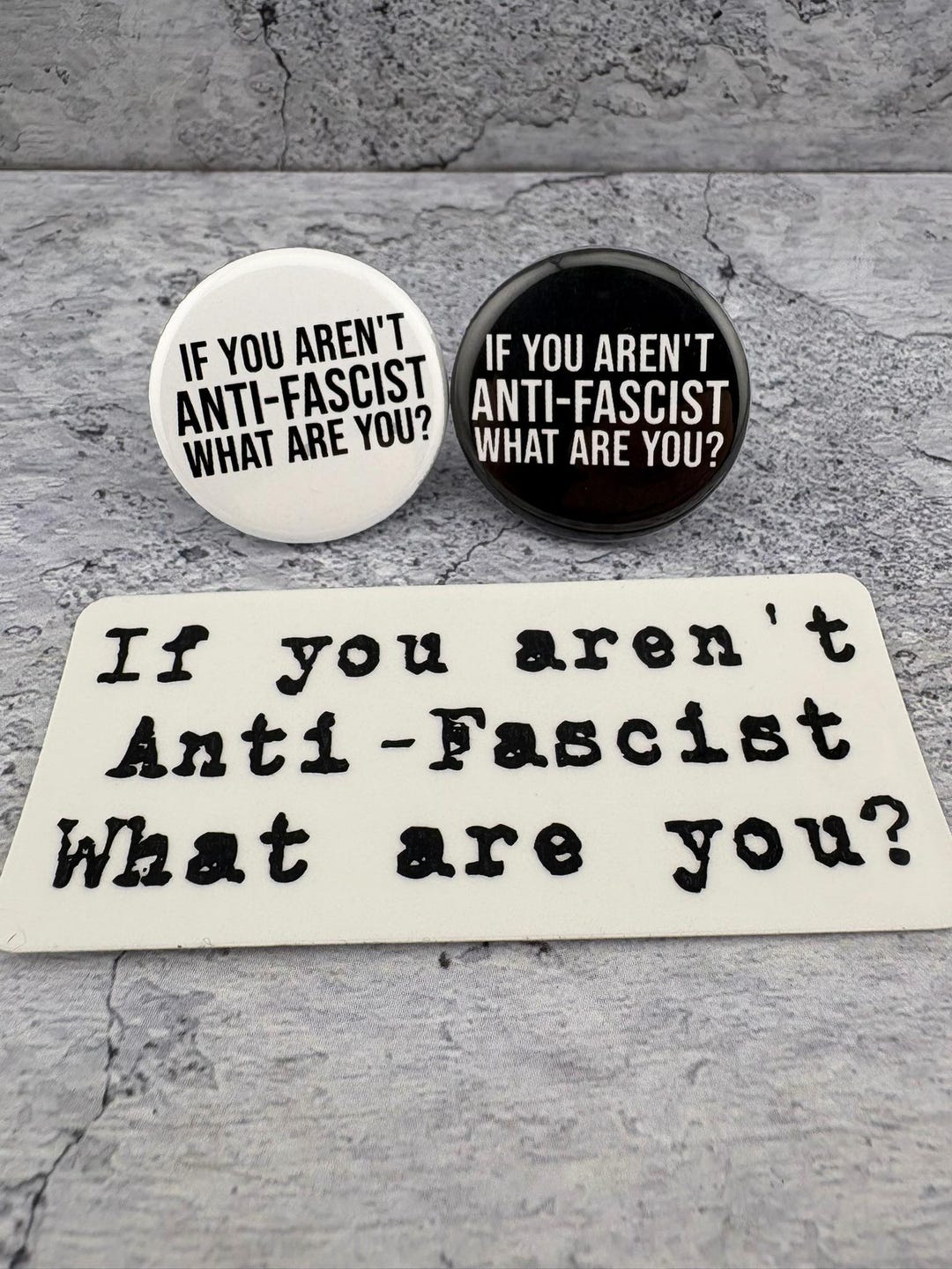 Anti-fascist Sticker & Button Pack - Political Activism - Etsy