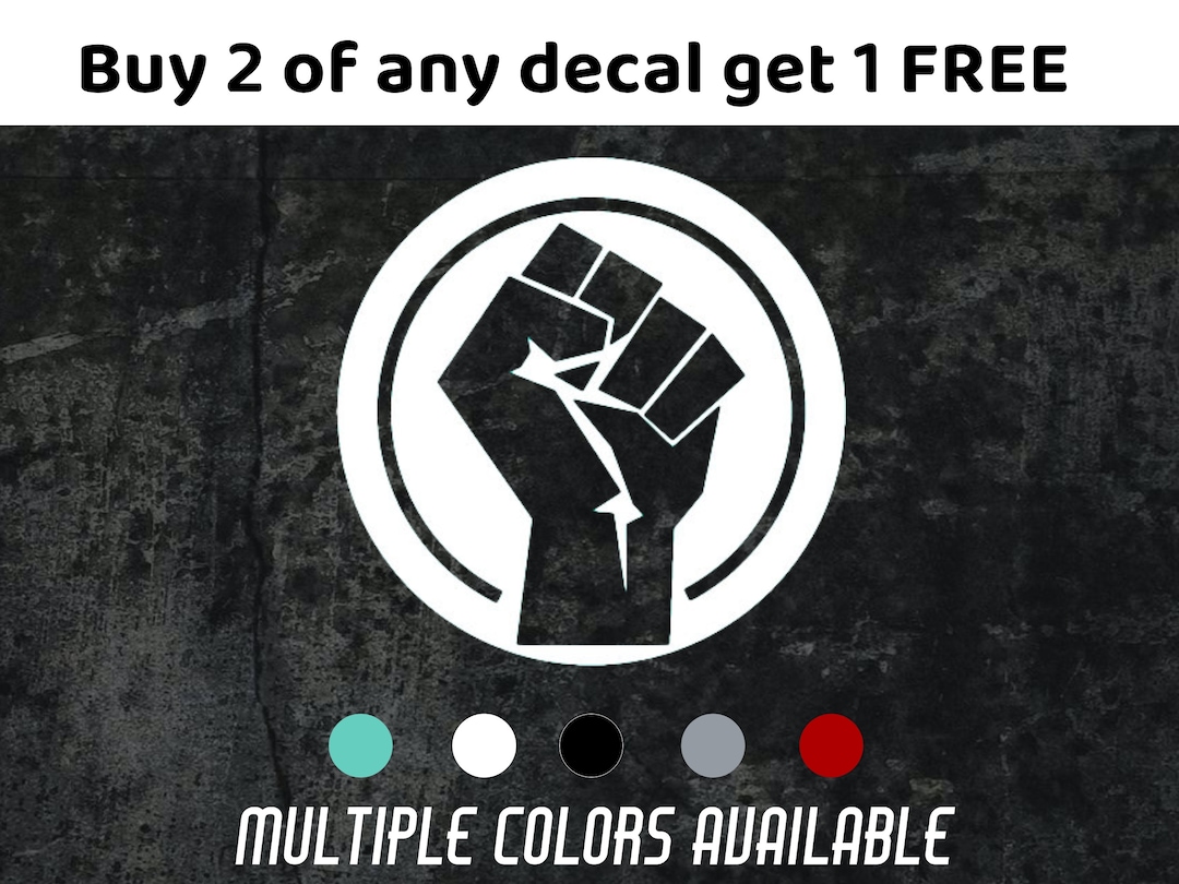 Raised Fist Revolt Resist Vinyl Decal Sticker - Etsy