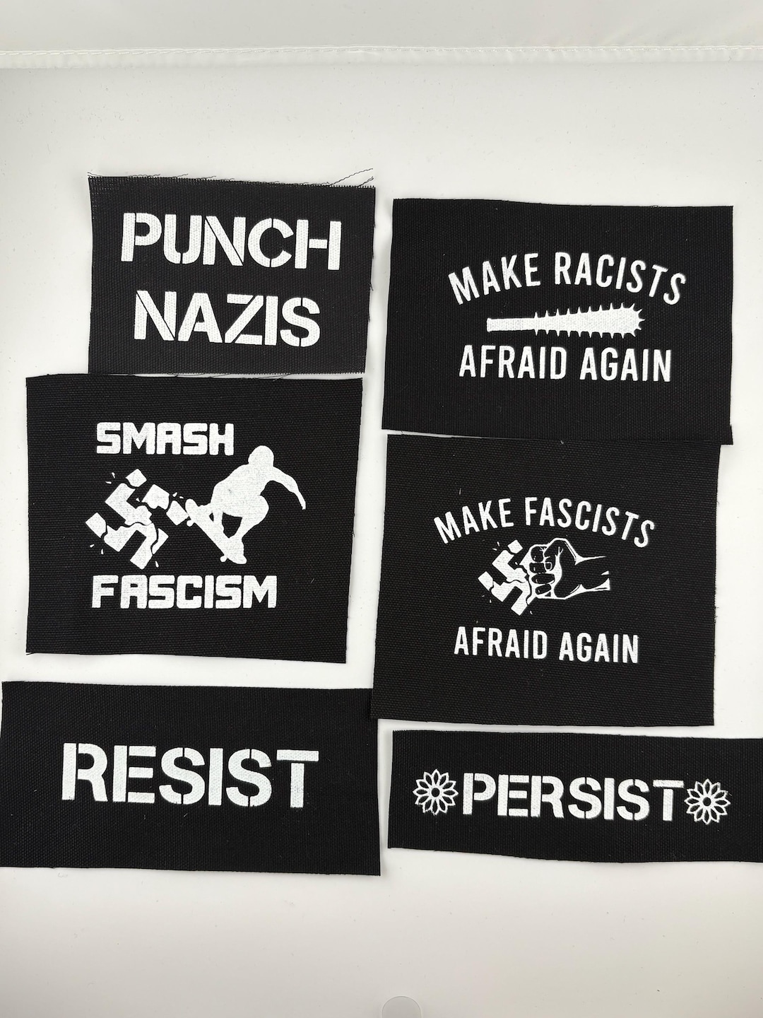 PUNCH NAZIS - Anti Racist - Antifa - Persist - Resist - Screen Printed ...
