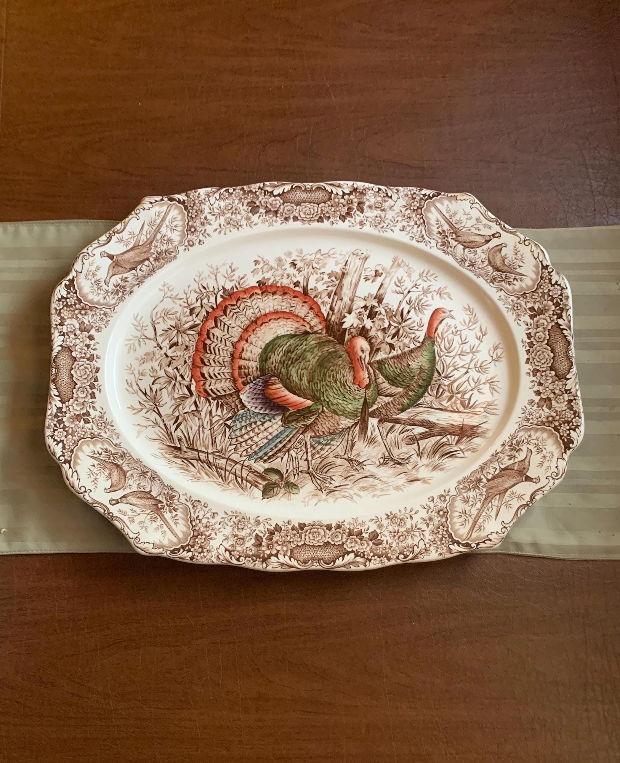 Gift This Large Holiday Turkey Platter by Windsor Ware Featuring Wild ...