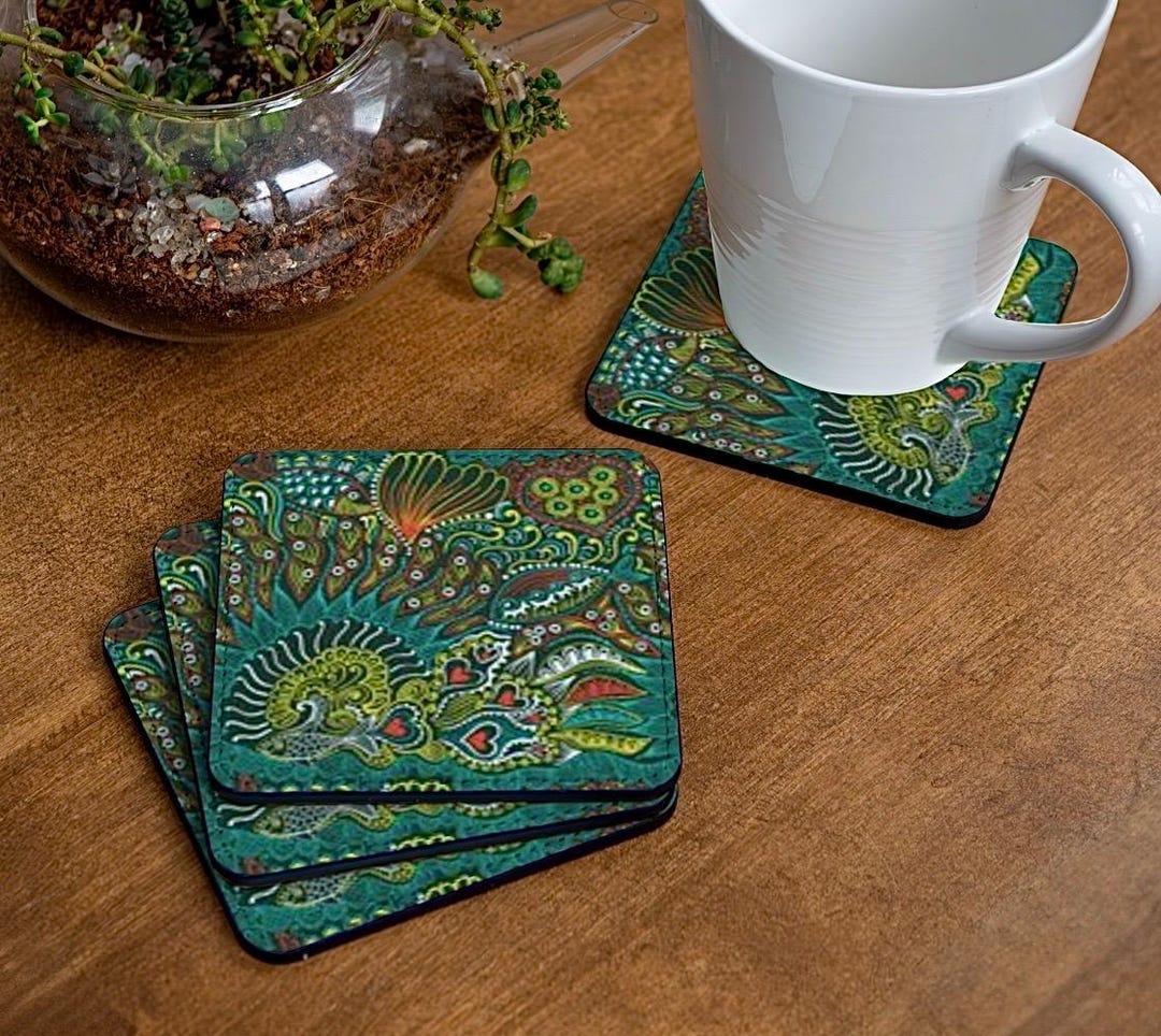 Colorful Under the Sea Coaster Set of Four Coasters - Etsy