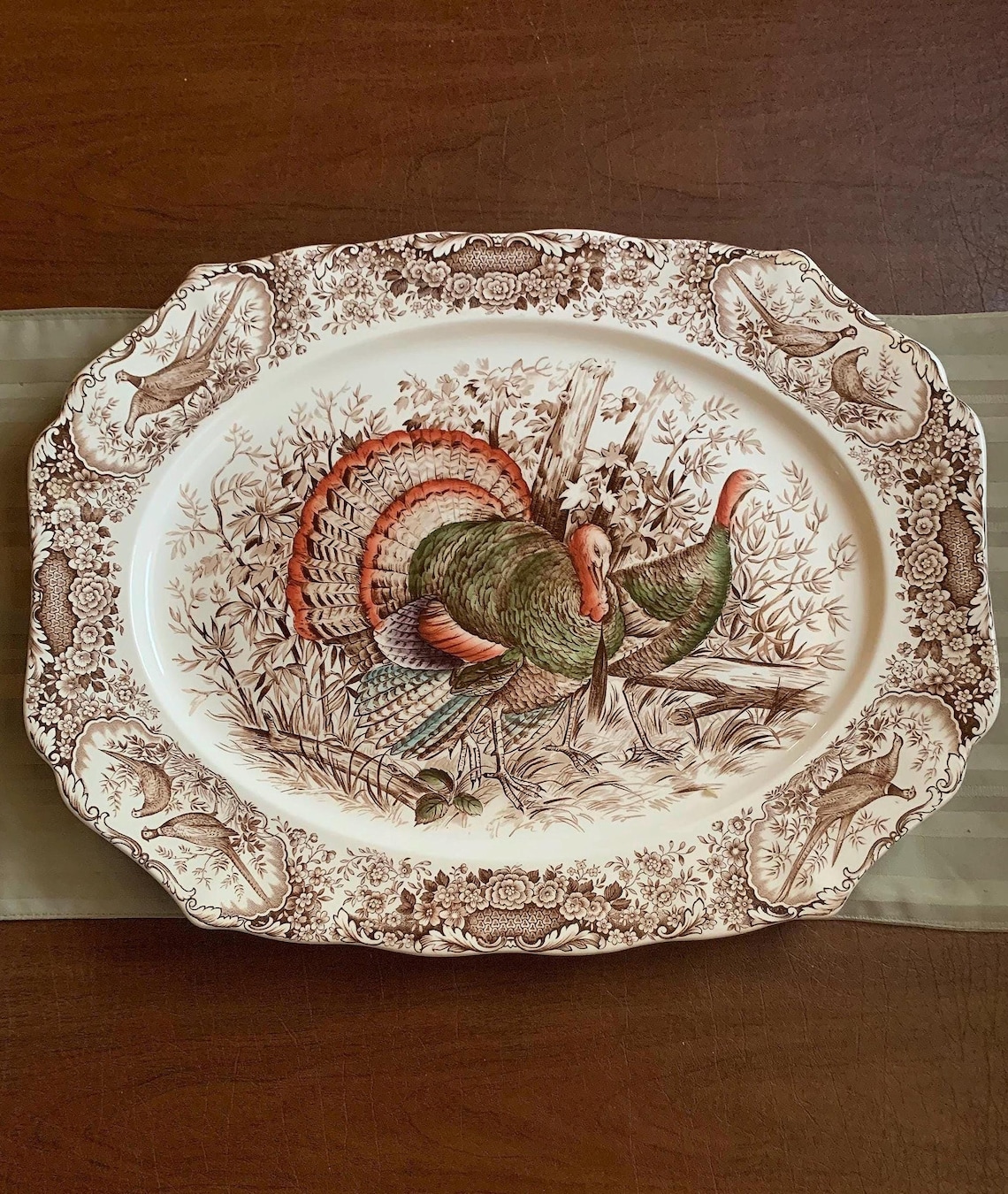 Gift This Large Holiday Turkey Platter by Windsor Ware Featuring Wild ...