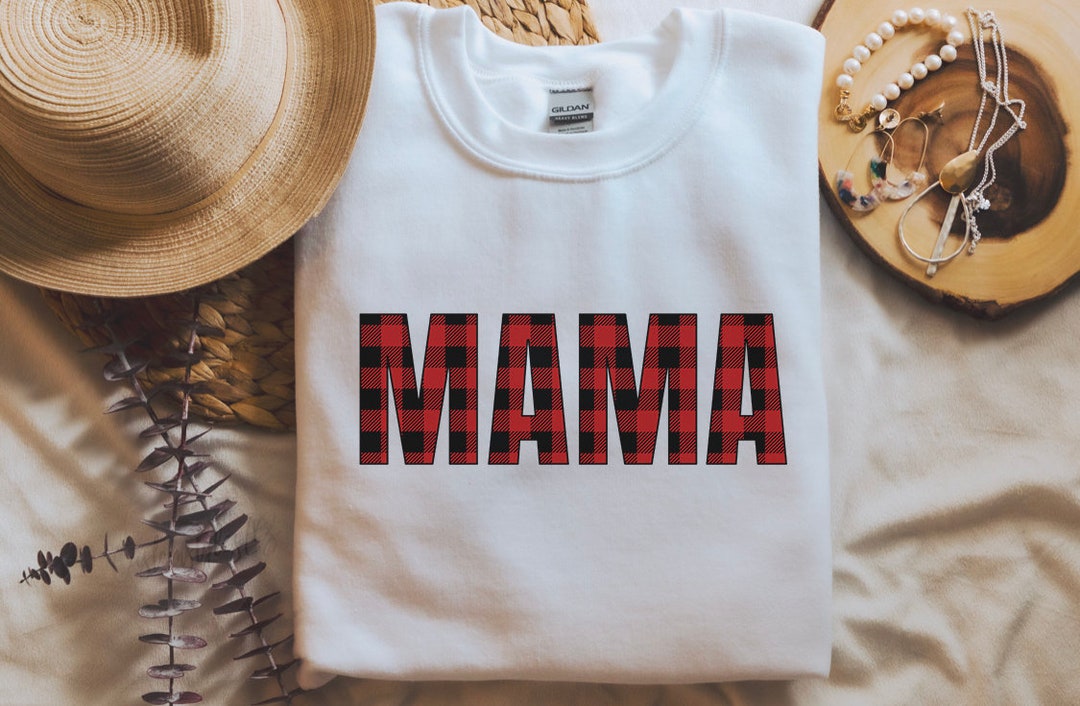 Mama Plaid UNISEX SWEATER Mama Sweatshirt Mama Plaid - Etsy