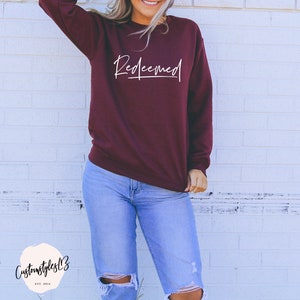 Redeemed UNISEX SWEATER, Redeemed Sweatshirt, Religious Sweatshirt ...