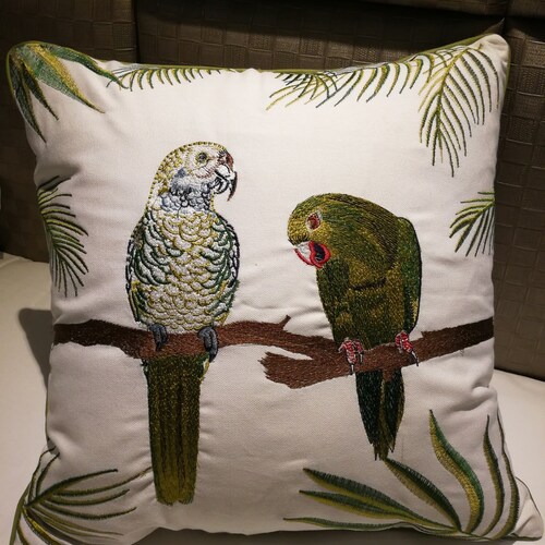 Decorative Tropical Pillow Cover/parrot Pillow Cover/ Cotton - Etsy