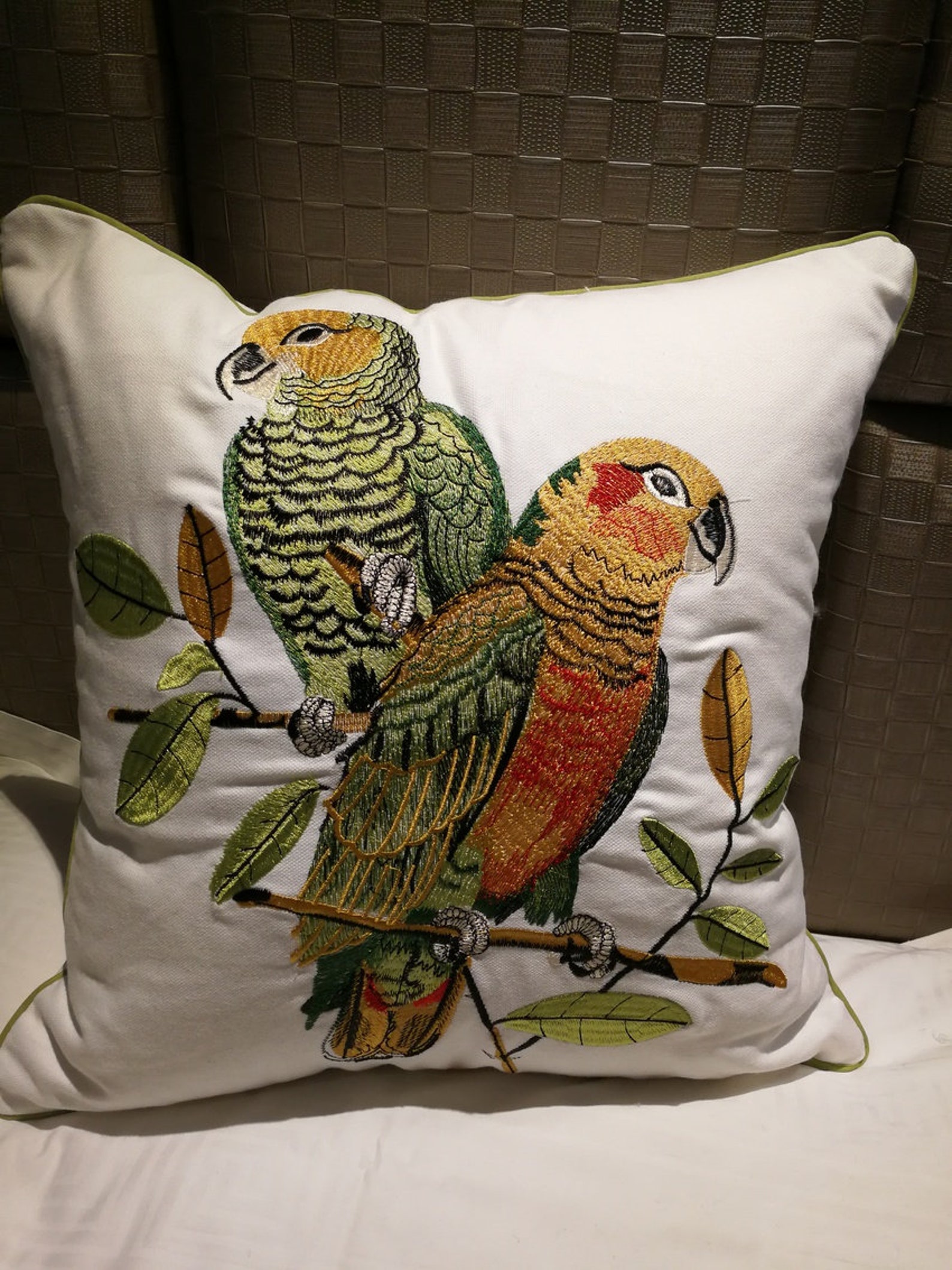 Decorative Tropical Pillow Cover/parrot Pillow Cover/ Cotton - Etsy