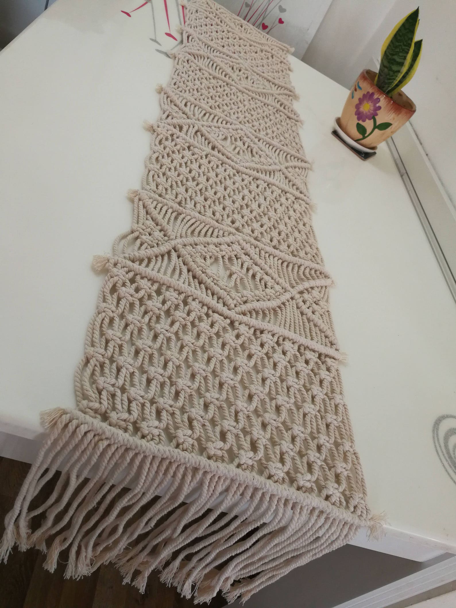 Custome Table Runner Handmade Macrame Runner Custom Size - Etsy Canada