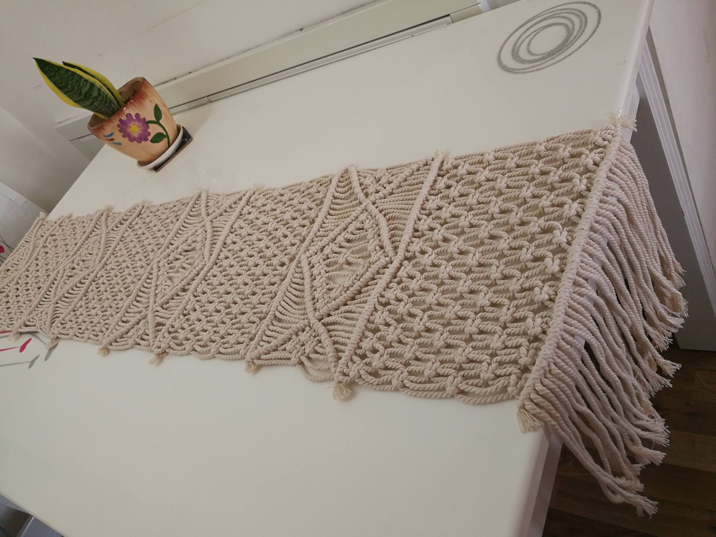 Custome Table Runner Handmade Macrame Runner Custom Size - Etsy Canada