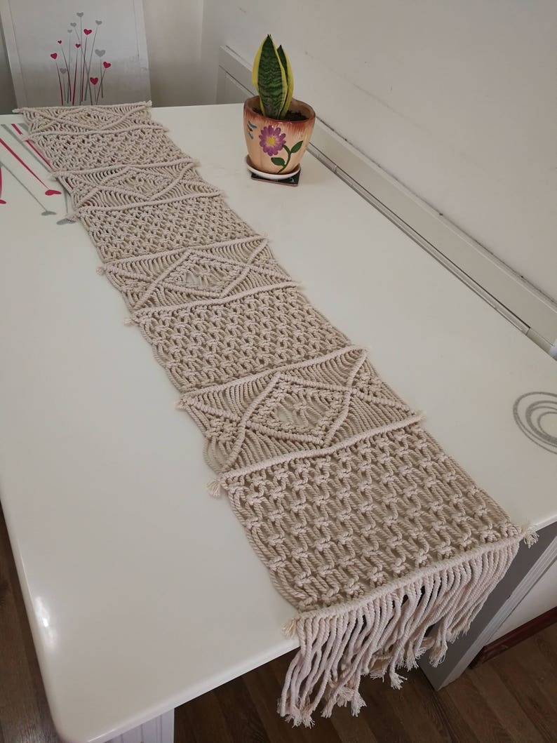 Custome Table Runner Handmade Macrame Runner Custom Size - Etsy Canada