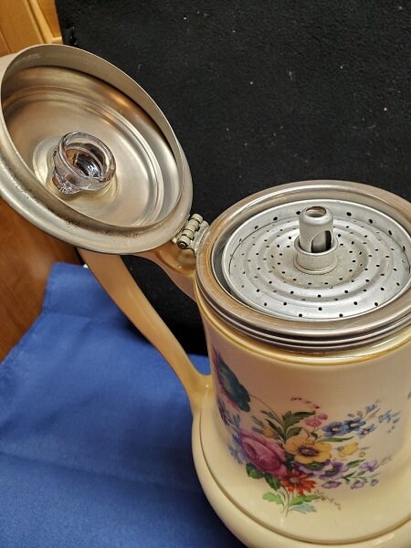 ANTIQUE Royal Rochester Porcelain Electric Coffee Percolatore / 1920s ...
