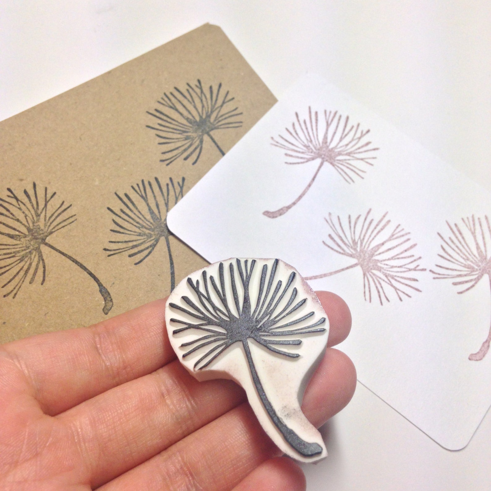 Dandelion Stamp Flower Stamp Flower Stamps Handmade Flower | Etsy