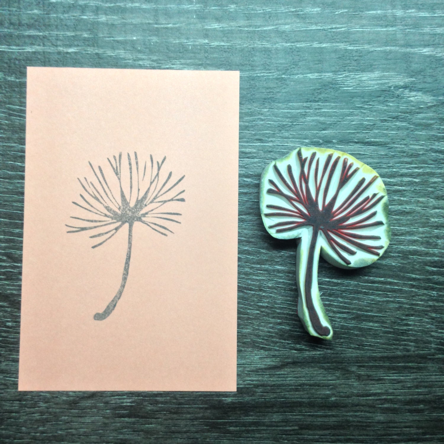 Dandelion Stamp Flower Stamp Flower Stamps Handmade Flower | Etsy