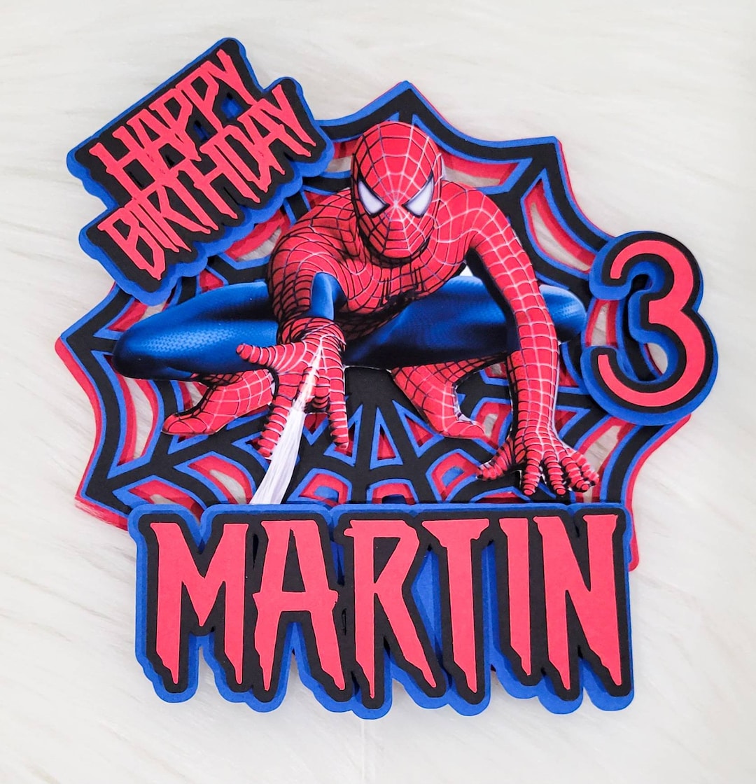 Spider Man Inspired Cake Topper - Etsy