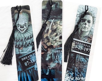Horror Bookmark Killer Bookmark Goth Bookmarks - Etsy