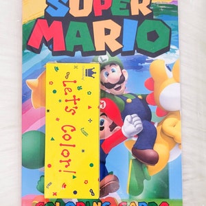 Mario Coloring Cards - Etsy
