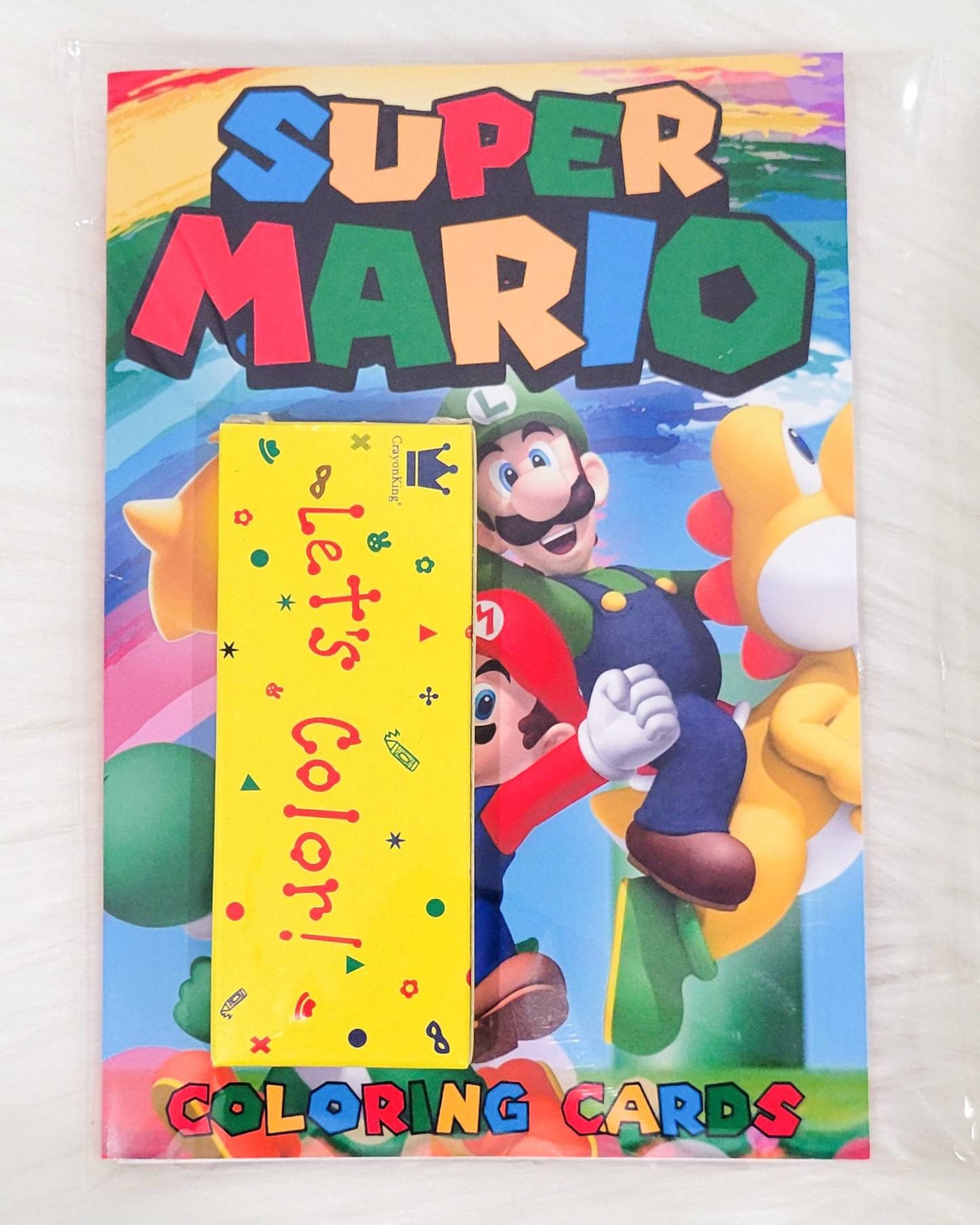 Mario Coloring Cards - Etsy
