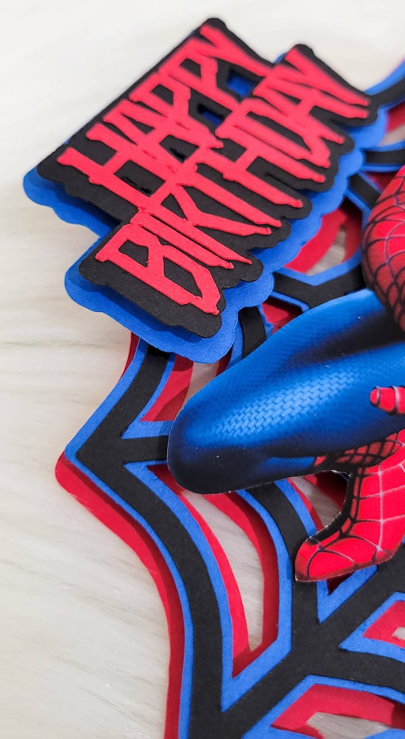 Spider Man Inspired Cake Topper - Etsy