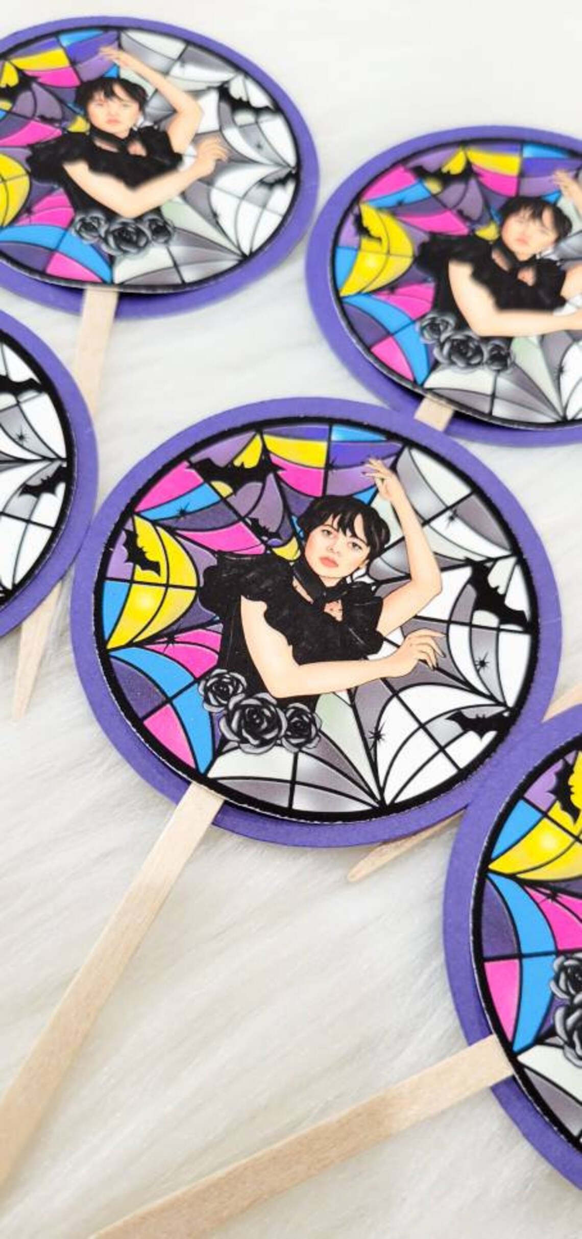 Wednesday Cupcake Toppers - Etsy